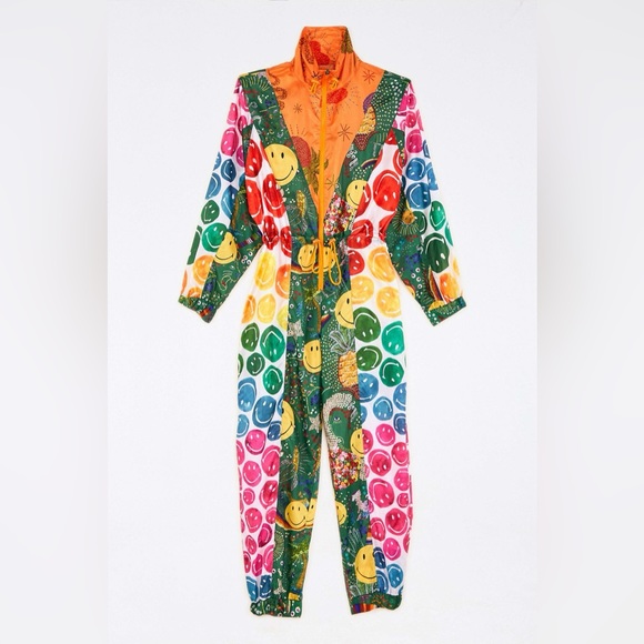 FARM Rio | Pants & Jumpsuits | Farm Rio X Smiley Mixed Print Nylon ...
